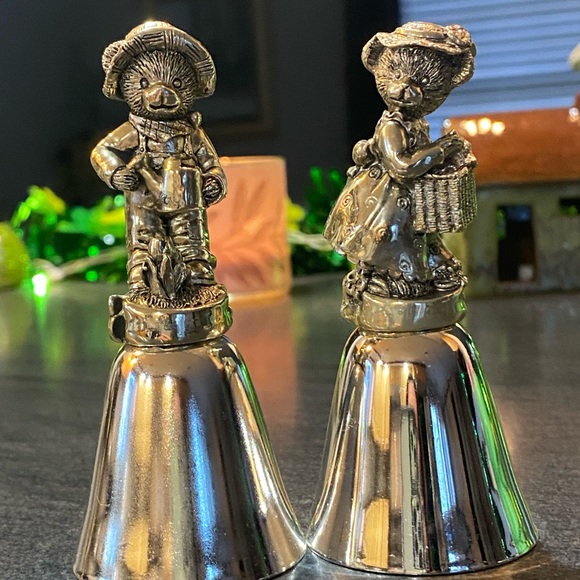 Other | Vintage Silver Teddy Bells | Poshmark